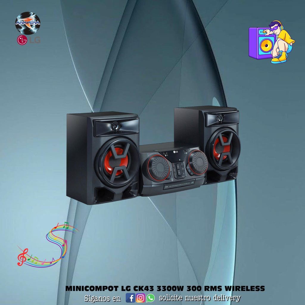 Minicompot LG CK43 3300W 300 RMS Wireless – Aravera