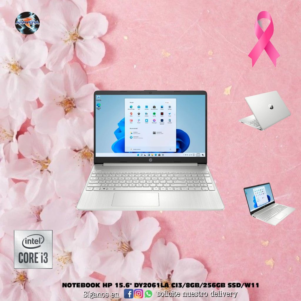 NOTEBOOK HP 15.6″ DY2061LA CI3/8GB/256 SSD/W11 – Aravera