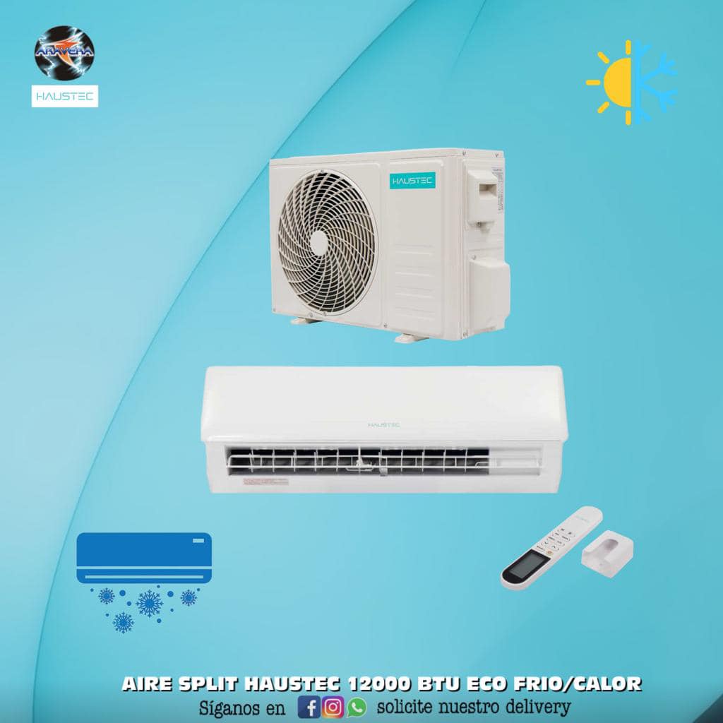 AIRE SPLIT HAUSTEC 12000 BTU Eco FRIO/CALOR – Aravera