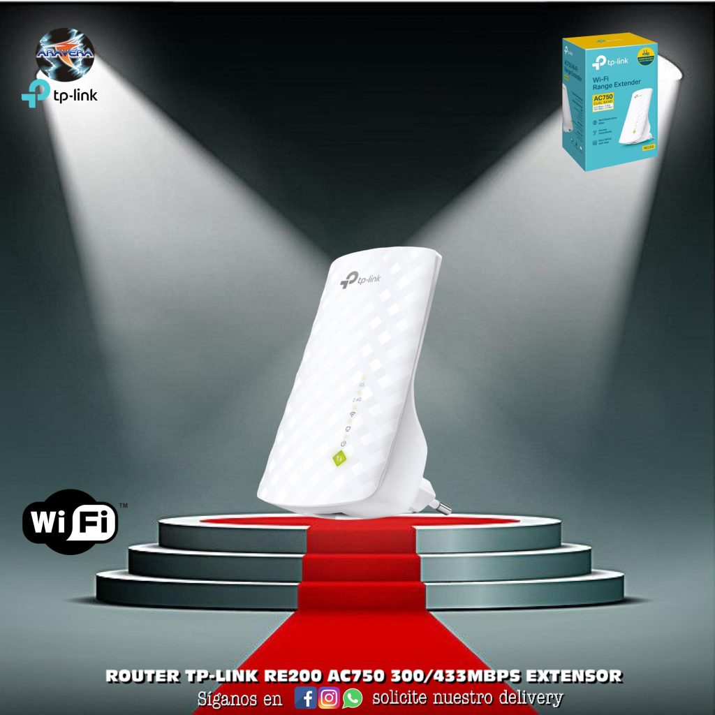 ROUTER TP-LINK RE200 AC750 300/433MBPS EXTENSOR – Aravera