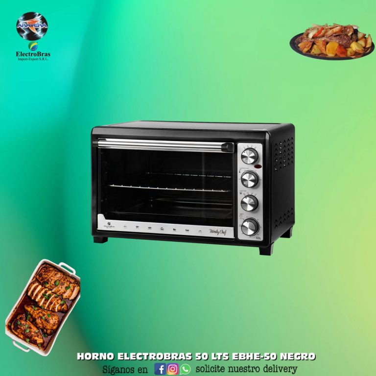 HORNO ELECTROBRAS 50 LTS EBHE-50 NEGRO – Aravera